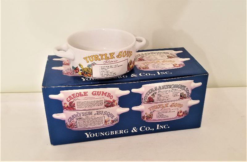Lot #16 Set of Four Gumbo/Soup Bowls - new in box - retired ...