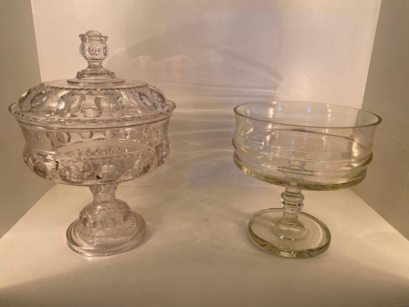 Lot # 509 Two Antique Pressed Glass Compotes | EstateSales.org
