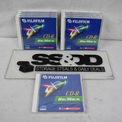 Fujifilm CD-R 80 min 700 MB CD Recordables, Qty 9, Individually Sealed ...