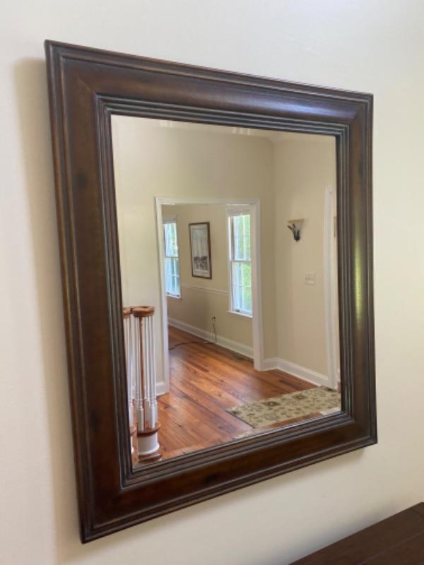 148: Allen and Roth Wooden Wall Mirror | EstateSales.org