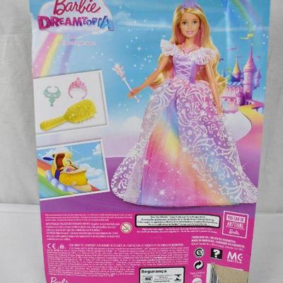 Barbie Dreamtopia Royal Ball Princess Doll, Blonde w/ Glittery Rainbow ...