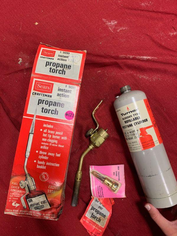 #127 Vintage Propane Torch With Refillable Propane Cylinder ...