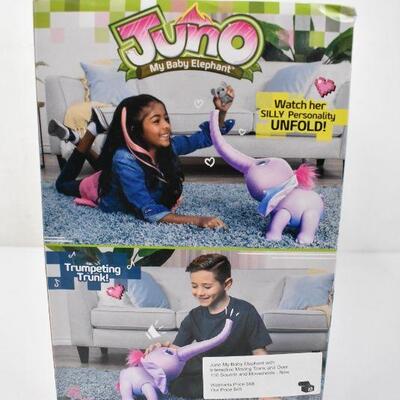 Juno My Baby Elephant, Interactive Moving Trunk, Sounds and Movements ...