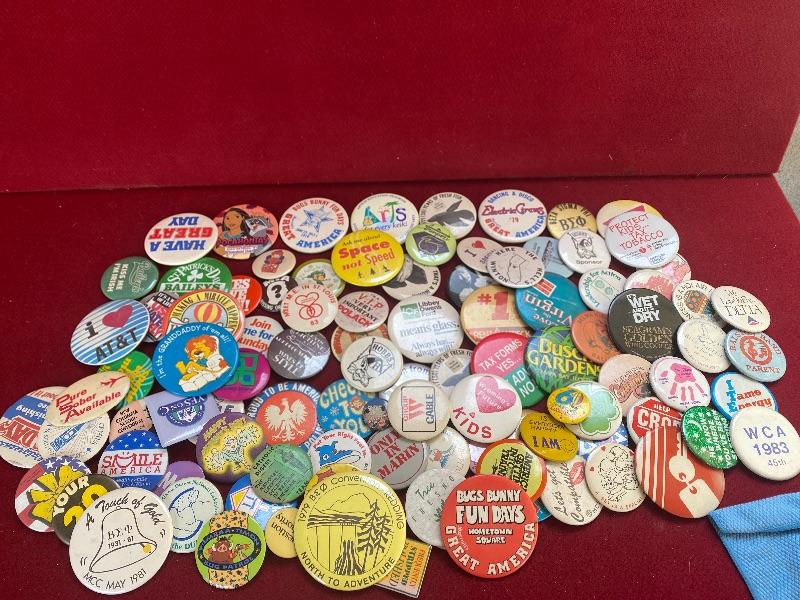 Shirt pin lot with funny phrases | EstateSales.org