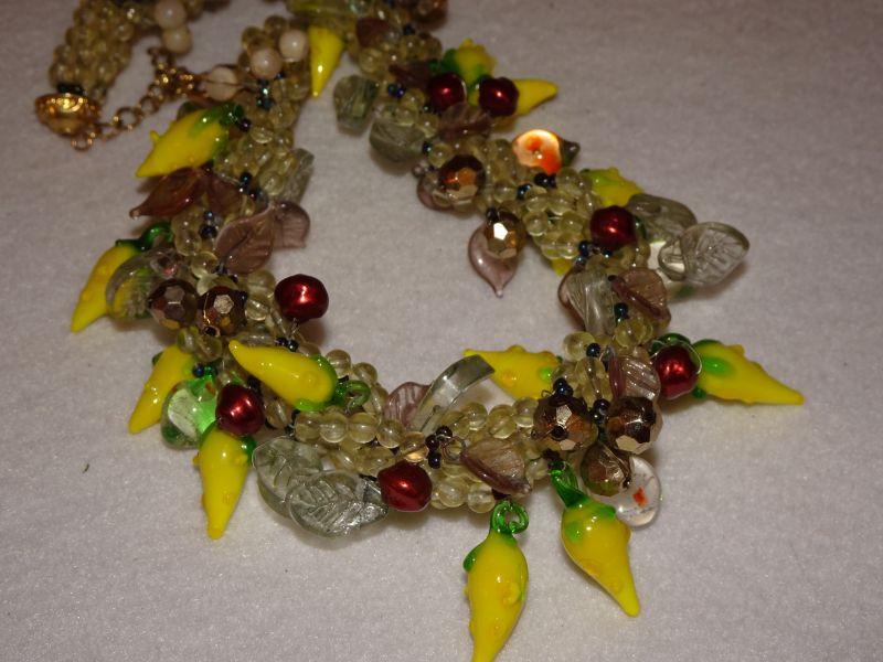 Glass Fruit, Plastic Karma Miranda Necklace Yellow | EstateSales.org