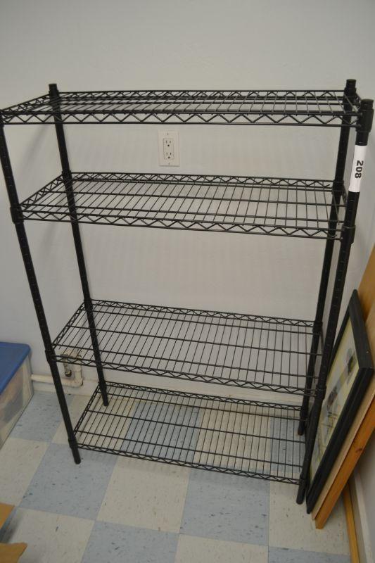 LOT 208. HEAVY DUTY BLACK WIRE STORAGE RACK | EstateSales.org