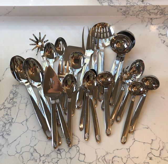 LOT 300 Group of Stainless Serving Utensils by Oneida 22+ | EstateSales.org