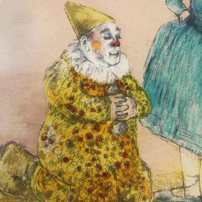 #344 NEAT Picture THE CLOWN #'ed Print 94 of 250 By A. GARIN ...