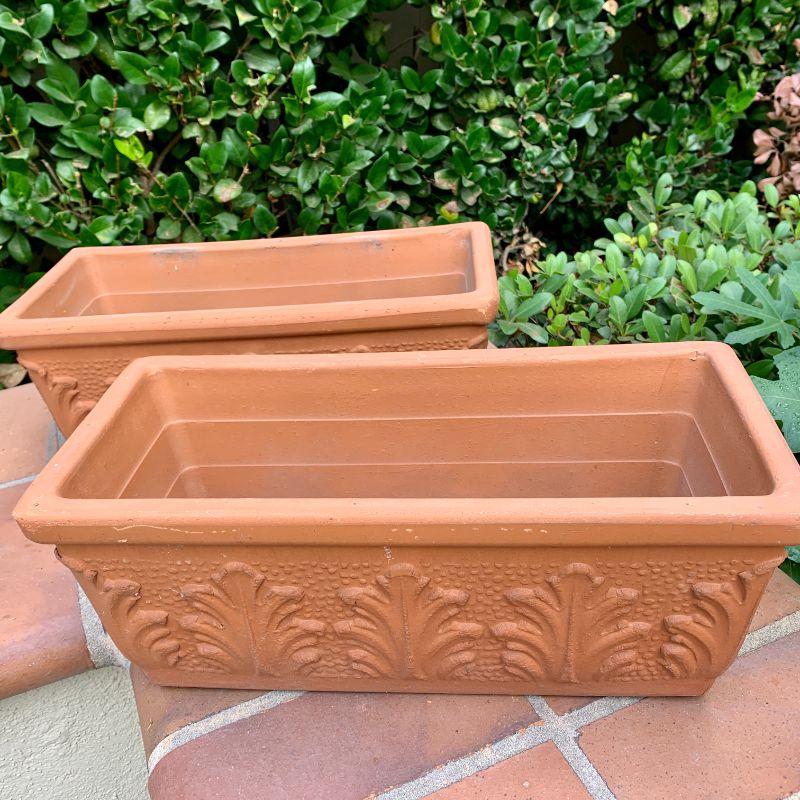 LOT 224 TERRA COTTA PLANTER BOXES MADE IN ITALY | EstateSales.org