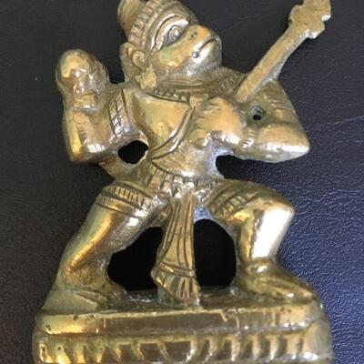 Antique Tibetan Buddhist Tantric monkey king God Brass Buddha statue ...