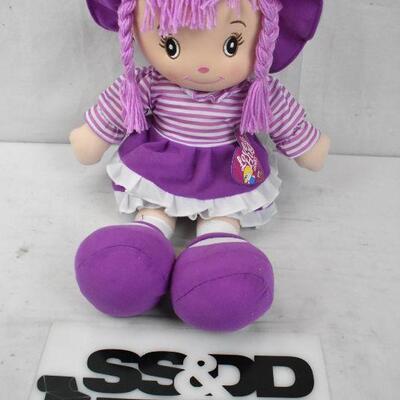 Love Hug Rag Doll for Girls, 24" Soft Huggable Plush Doll. Purple - New ...