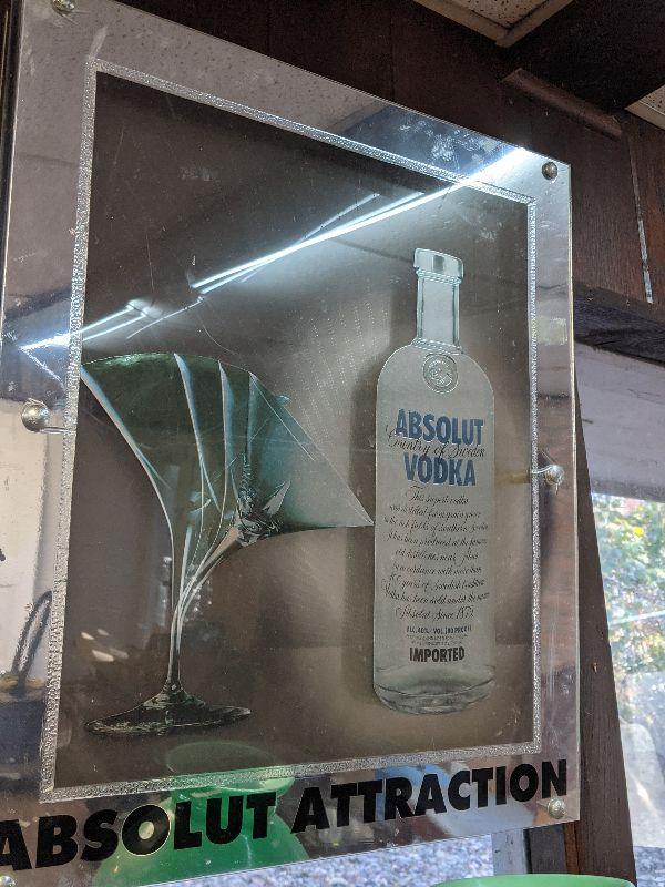 Absolut Vodka Sign | EstateSales.org