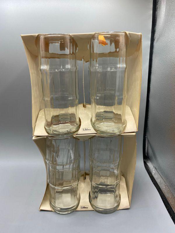 Retro Libbey Bamboo Glassware Set 3 Sizes 36 Pcs Never Used