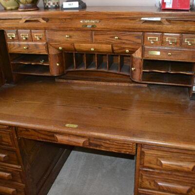 LOT 327 OAK ROLL TOP DESK BY WINNERS ONLY INC | EstateSales.org