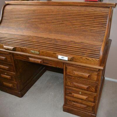 LOT 327 OAK ROLL TOP DESK BY WINNERS ONLY INC | EstateSales.org