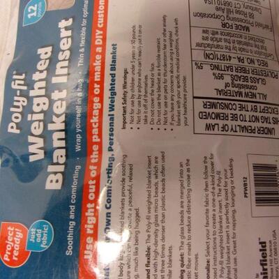 Lot 105 - Poly-Fil Weighted Blanket Insert | EstateSales.org
