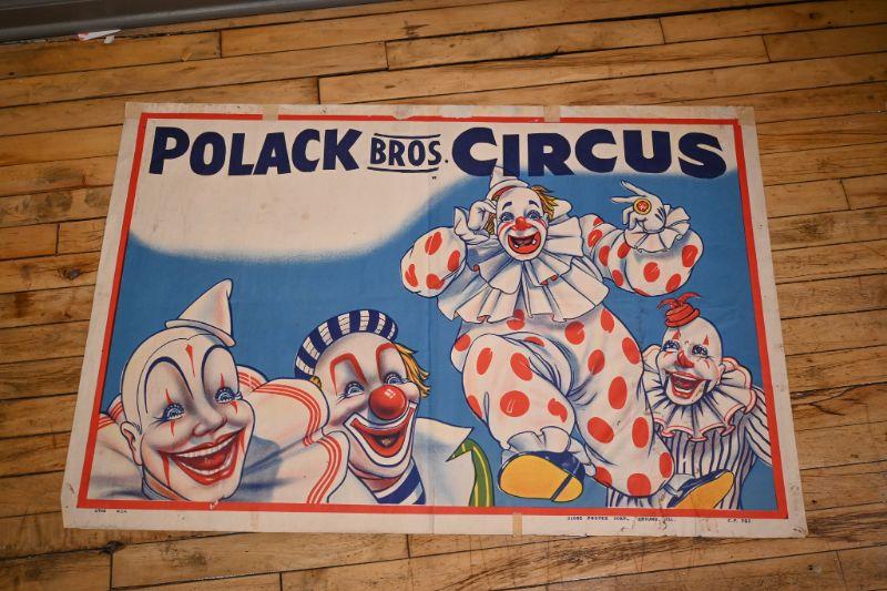 Polack Bros. clowns circus poster | EstateSales.org