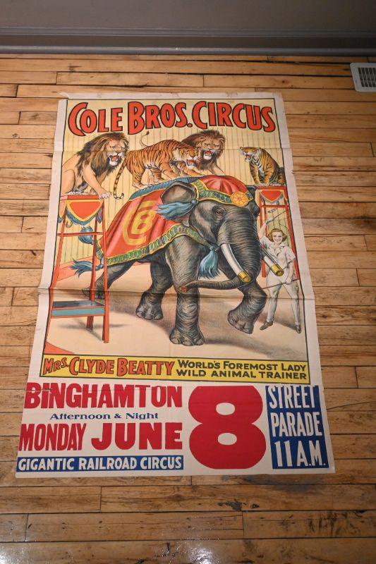 Cole Bros. elephant circus poster | EstateSales.org