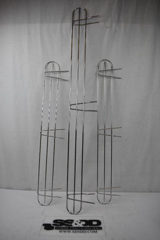 3 pc Back Ledge Chrome Pieces for Shelving: 2 are new, 1 used ...