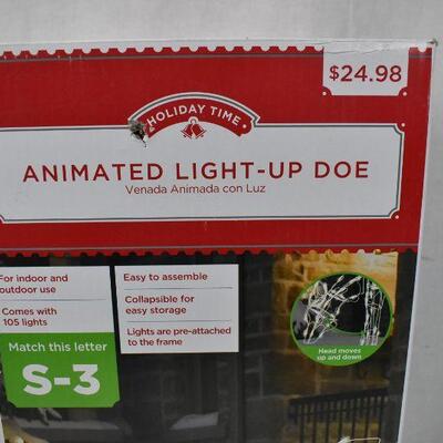 Holiday Time Animated Light-Up Doe Outdoor Christmas Decor, 40 in - New ...
