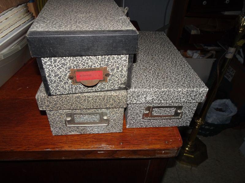 3 old file boxes | EstateSales.org
