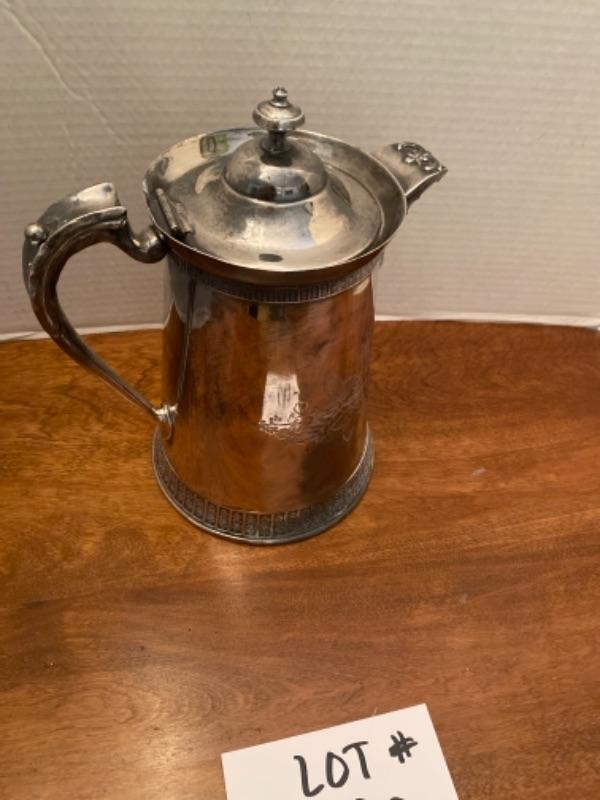 D592 Victorian Silverplate Tankard | EstateSales.org