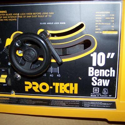 LOT 152 NEW PRO-TECH 10" BENCH SAW | EstateSales.org