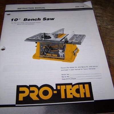 LOT 152 NEW PRO-TECH 10" BENCH SAW | EstateSales.org