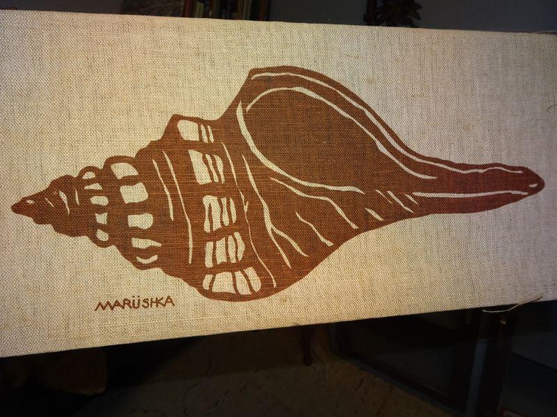Maruska Linen Seashell Artwork | EstateSales.org