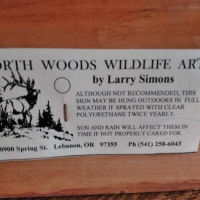 LOT 494 NORTH WOODS WILDLIFE ART BY LARRY SIMONS | EstateSales.org