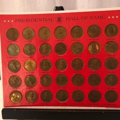 Lot 210 - Solid Bronze Collector’s Set of Franklin Mint Presidential ...