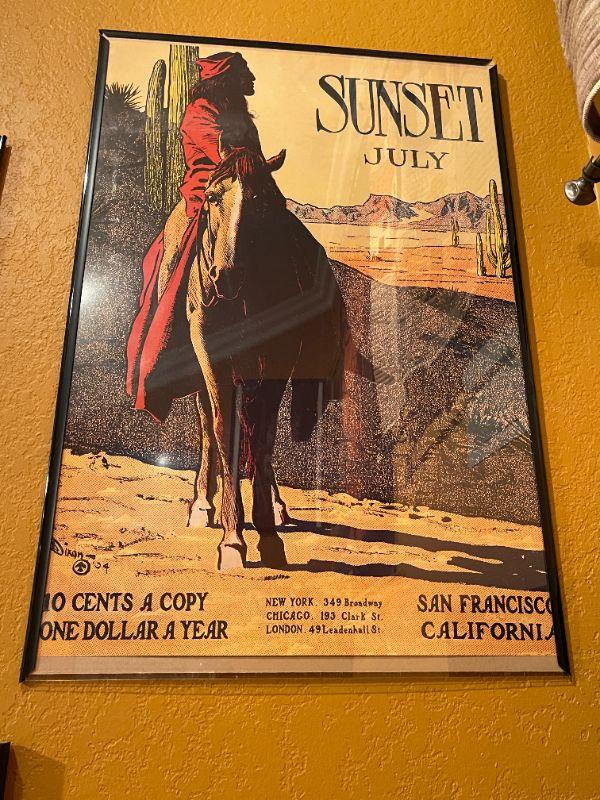 LOT 122 SUNSET MAGAZINE VINTAGE COVER POSTER ARTWORK MAYNARD DIXON ...