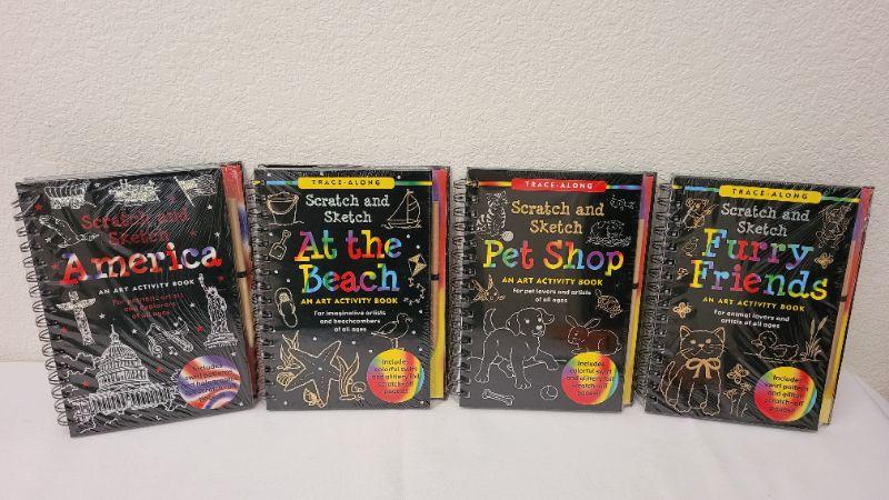 Lot 151: (4) New Scratch and Sketch Art Activity Books | EstateSales.org
