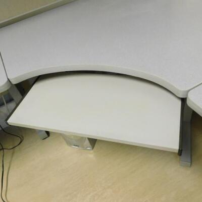 Steel Frame Professional Office Wrap-Around Desk with Locking Storage ...