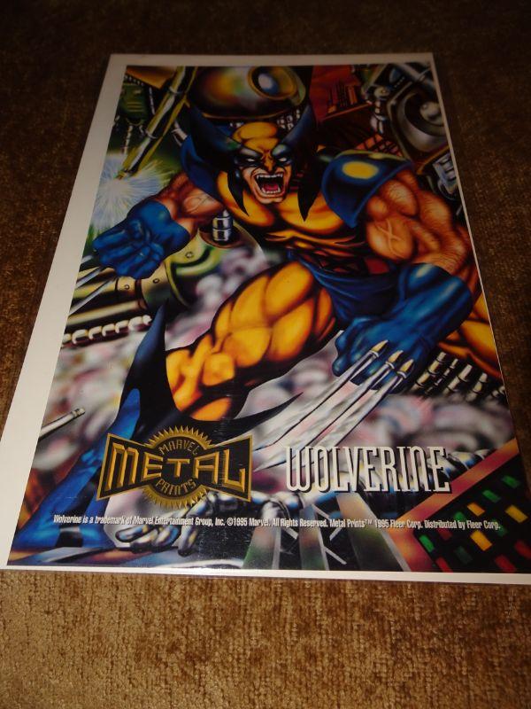 MARVEL METAL: PRINTS Oversized WOLVERINE Promo Card - 1995 Unused MINT ...