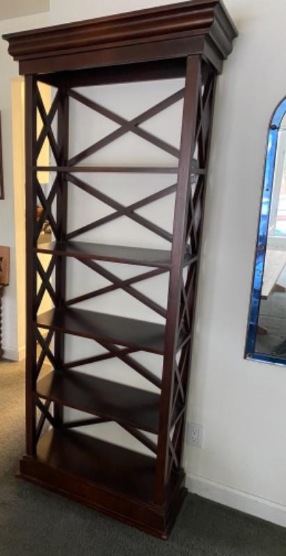 133 Large X sided Decorative Bookcase | EstateSales.org