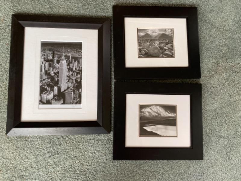 S163 Set of Three Black and White Prints Ansel Adams, Jesse Kalisher ...