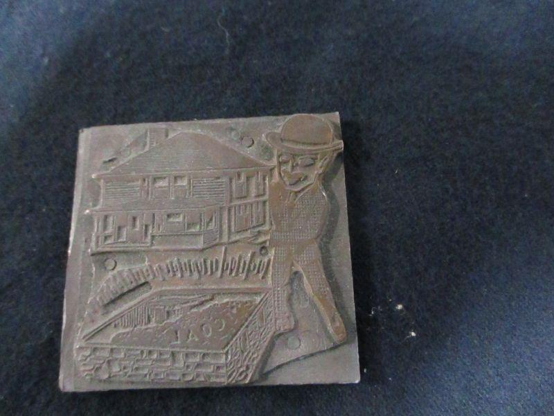 Antique Electrotype National Engraving Co. New York City Printing "Coal ...