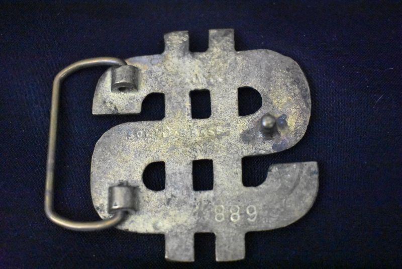 Solid Brass "$" Dollar Sign Belt Buckle | EstateSales.org