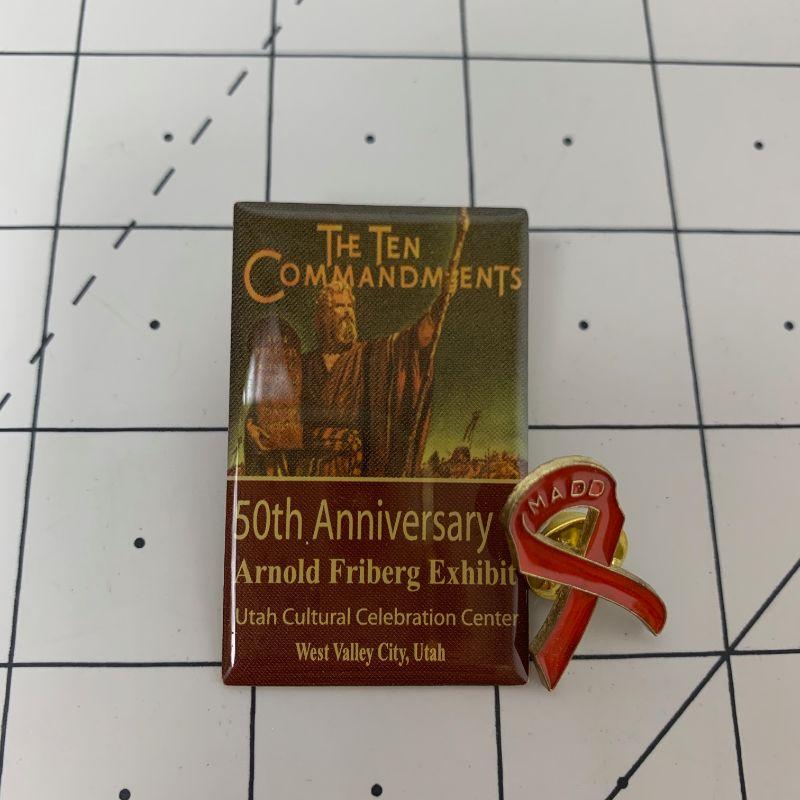 #146 MADD & 10 Commandments Pin | EstateSales.org