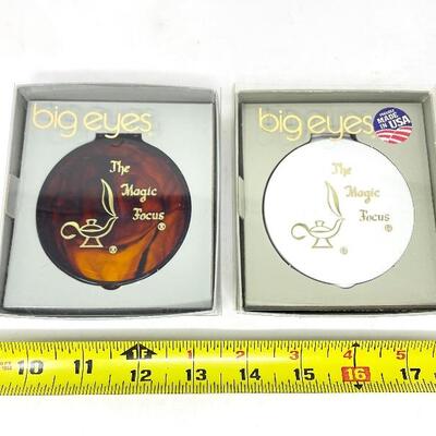VINTAGE BIG EYES “THE MAGIC FOCUS” COMPACT MIRRORS SET OF 2 ...