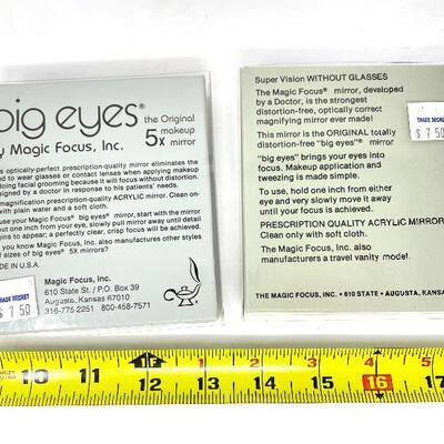 VINTAGE BIG EYES “THE MAGIC FOCUS” COMPACT MIRRORS SET OF 2 ...