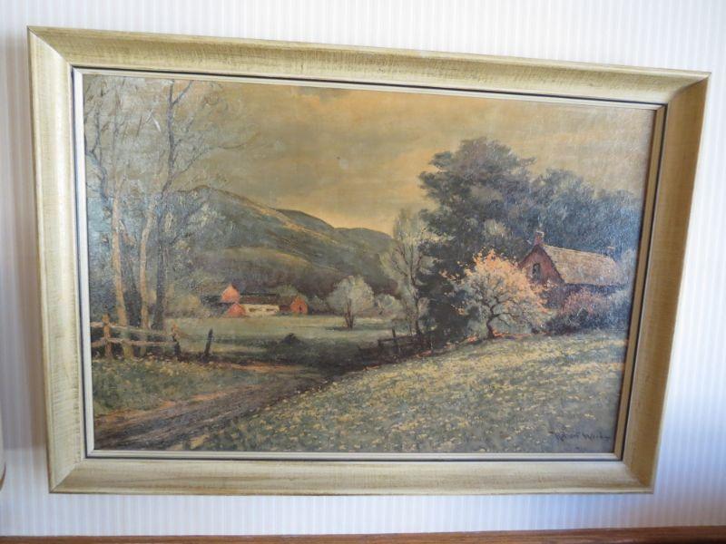 Robert Wood Early Spring Vintage Reproduction Framed Painting Landscape ...