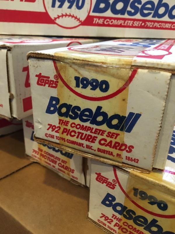 Topps 1990 Lot Of 7 Complete Sets Unopened 5000+ Baseball Cards. Lot 27
