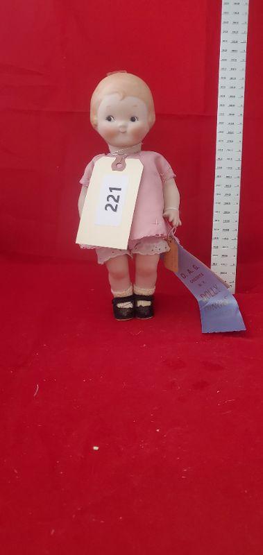 LOT# 221 9’ Porcelain Dolly Dingle Blue Ribbon Winner Â | EstateSales.org