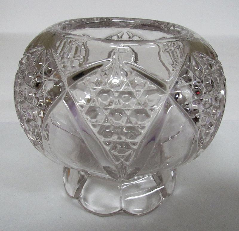 Small Pressed Glass Rose Bowl