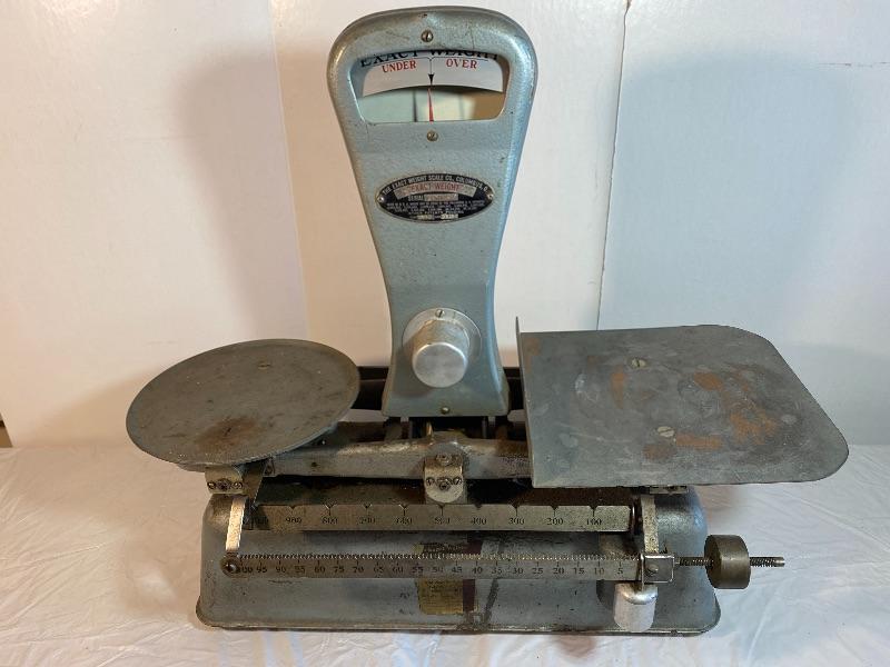 Lot 81 s VINTAGE OLD 1940S EXACT WEIGHT SCALE 5 KILO CAP COLUMBUS OHIO ...