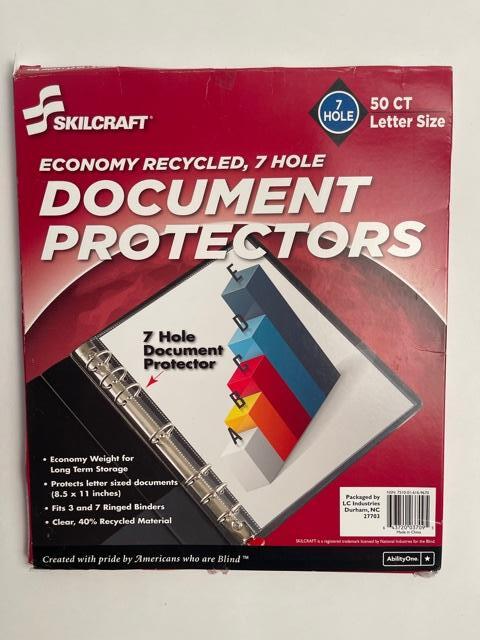 50 ct 7 Hole Document Protectors | EstateSales.org