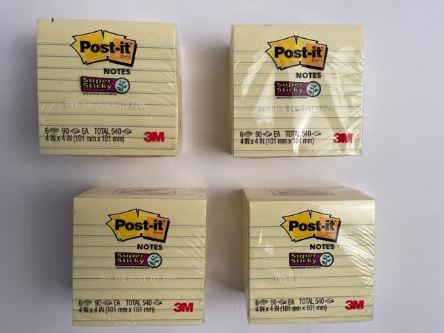 4x4 Post It Notes (4 Packs of 540) 2160 Total | EstateSales.org
