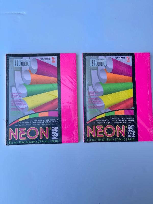Two High Quality Neon Bond Paper Packs | EstateSales.org